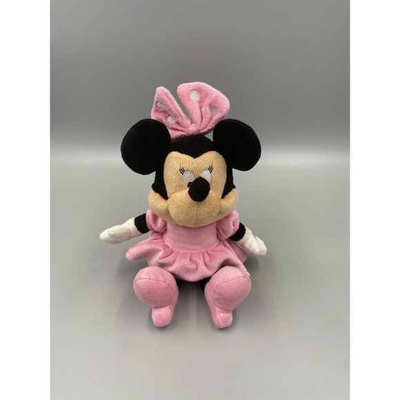 Disney | Toys | Disney Baby Minnie Mouse 4 Rattle Plush Stuffed Animal ...